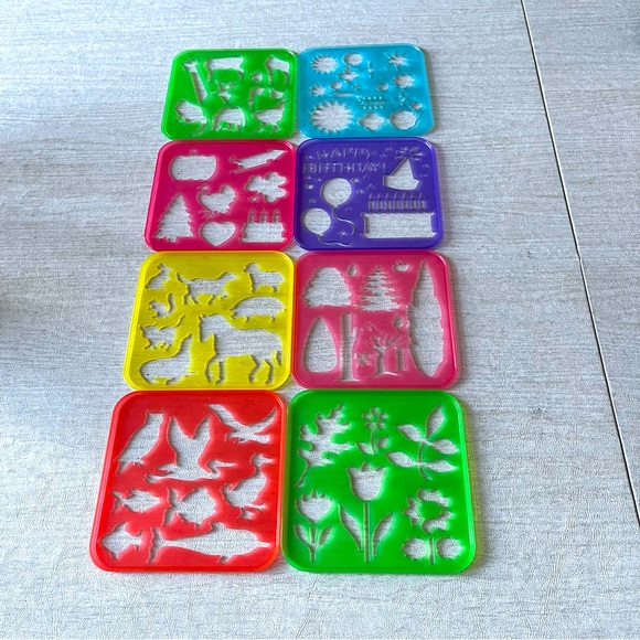 Tupperware | Toys | Vintage Tupperware Stencils 8 Different Stencils ...